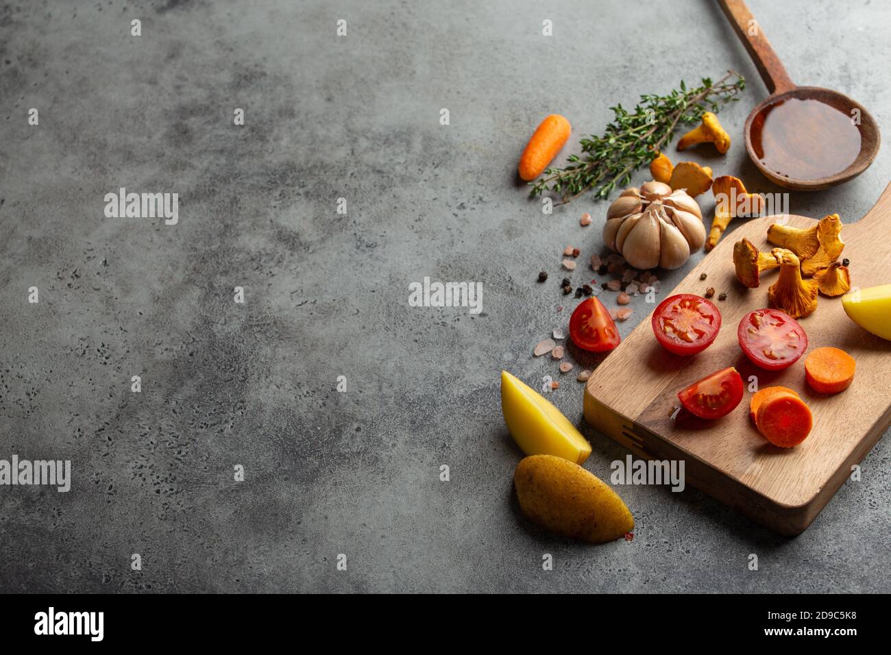 Food ingredients background Stock Photo - Alamy