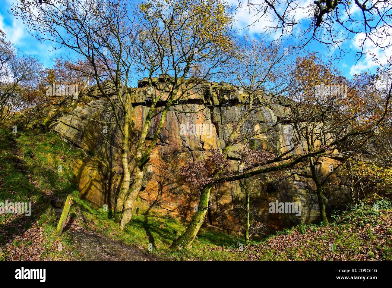 Hell Hole Rocks, Heptonstall, Calderdale, West Yorkshire Stock Photo ...