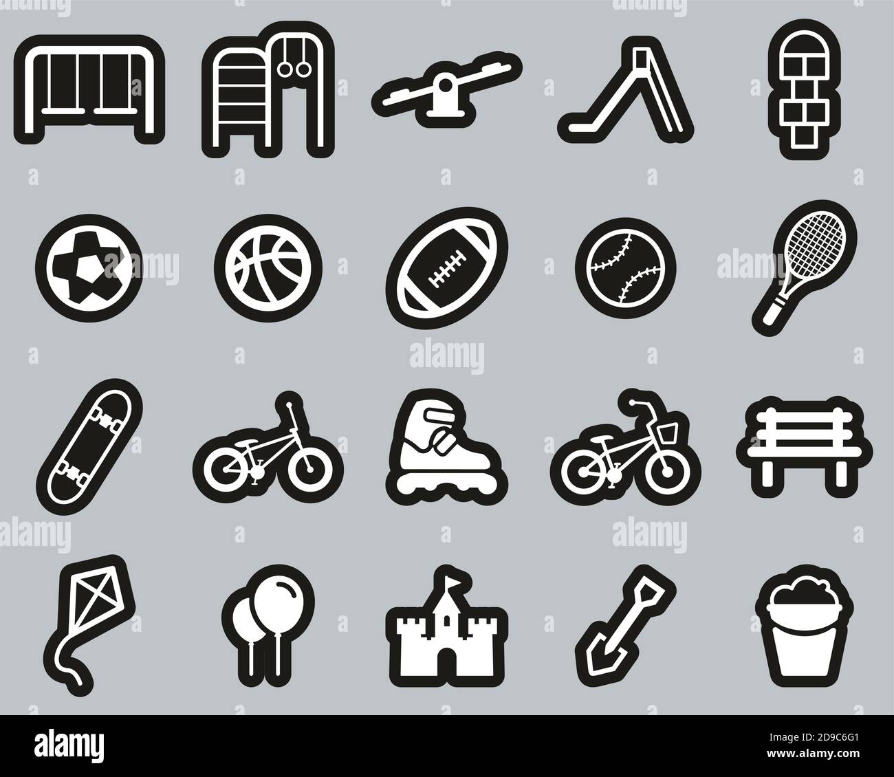 Children seesaw on playground Stock Vector Images - Alamy