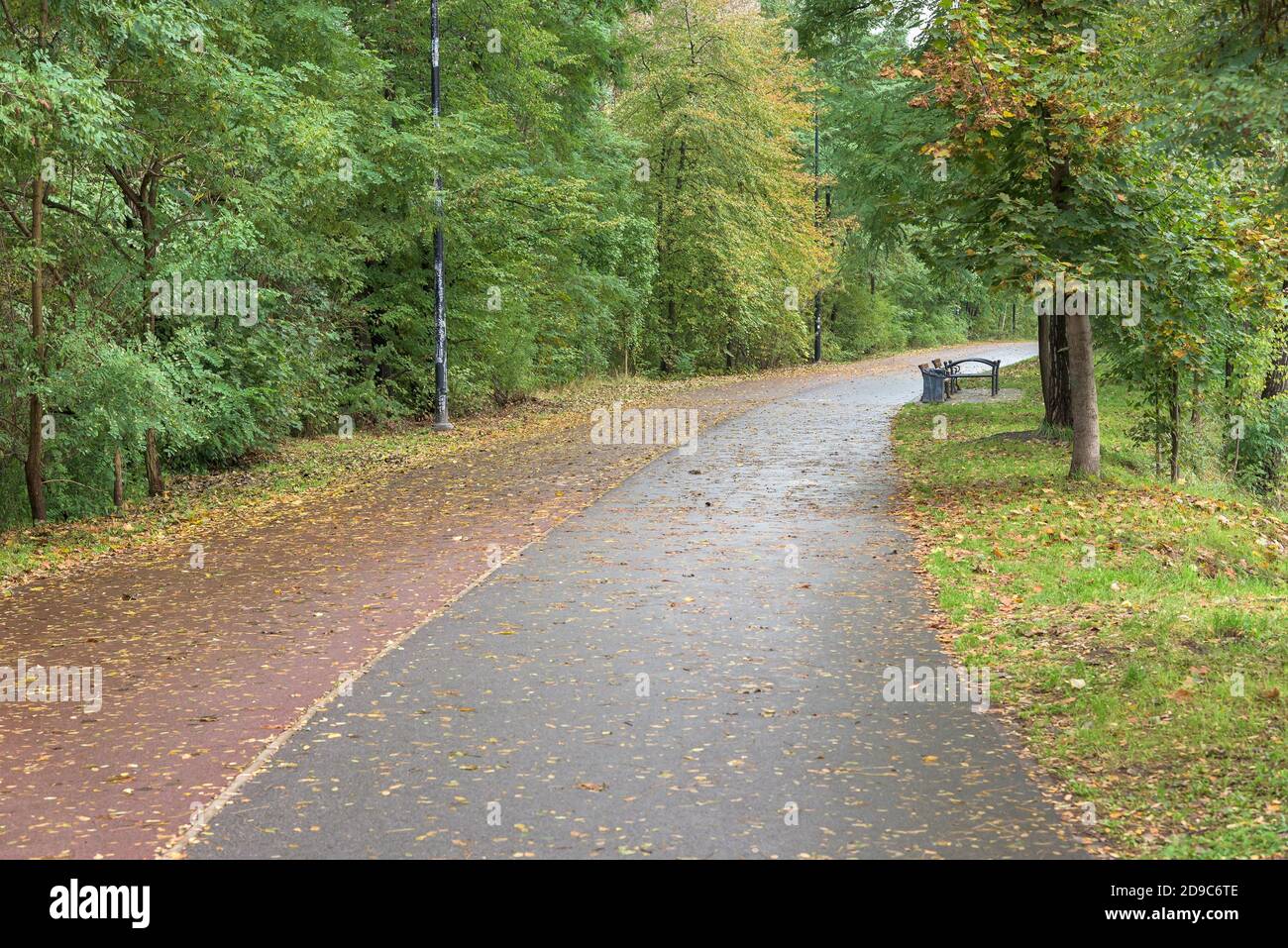 Wet bicycle path hi-res stock photography and images - Alamy