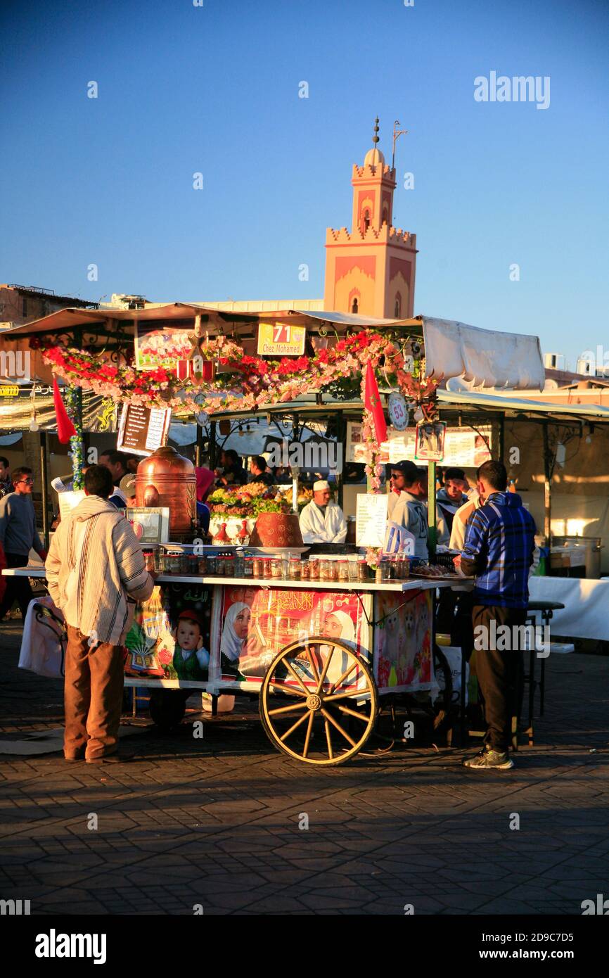 Jemaa el Fna, the main square in Marrakech, Morocco Stock Photo - Alamy