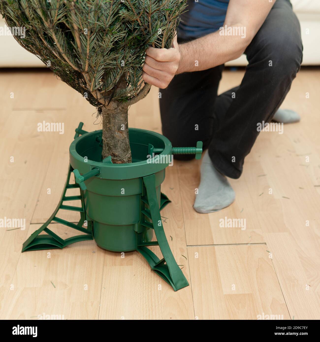 Installation of a christmas tree hi-res stock photography and images ...