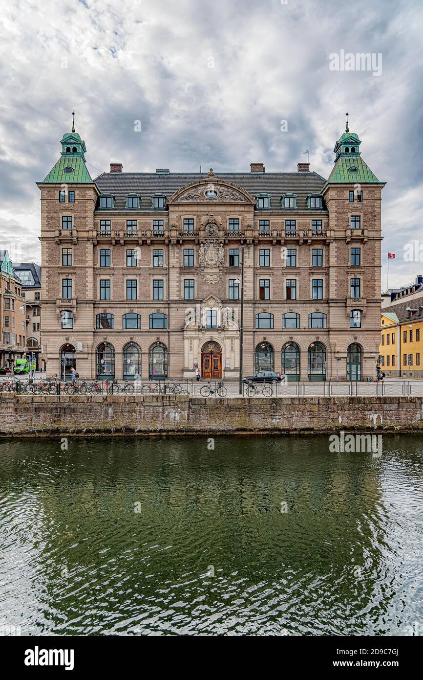 MALMO, SWEDEN - AUGUST 21, 2020: One on the many old buildings that ...