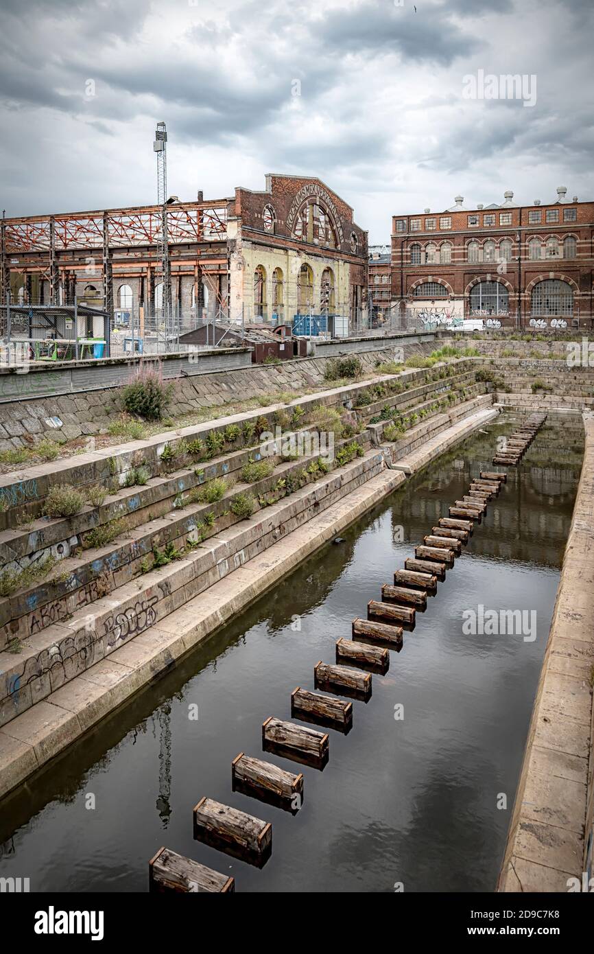 MALMO, SWEDEN - AUGUST 21, 2020: The abandoned and dusused kockums ...