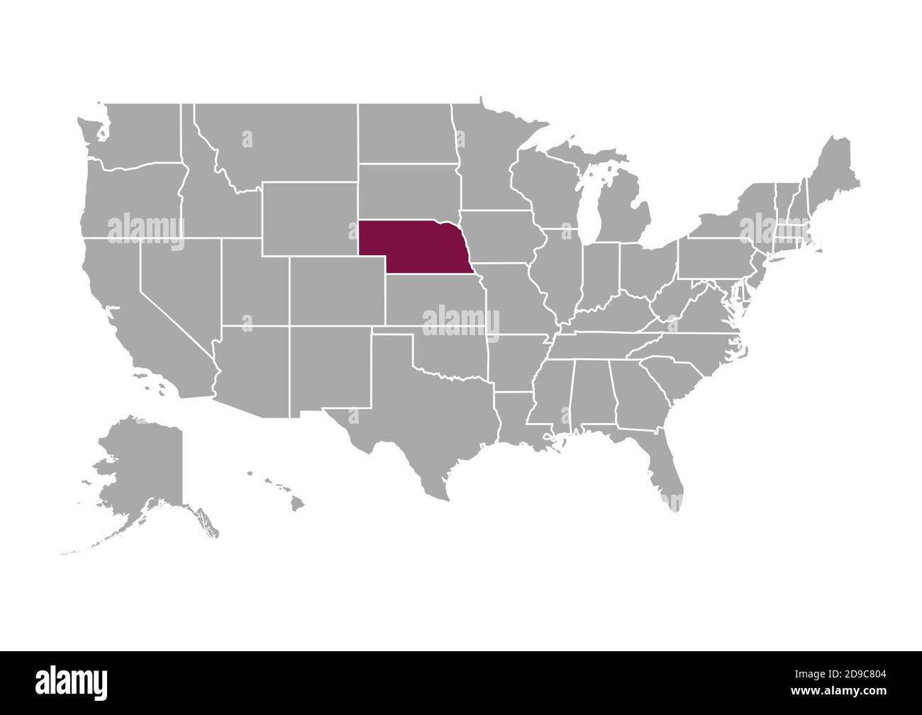 Nebraska State Map 210+ Nebraska Counties Map Stock Photos, Pictures