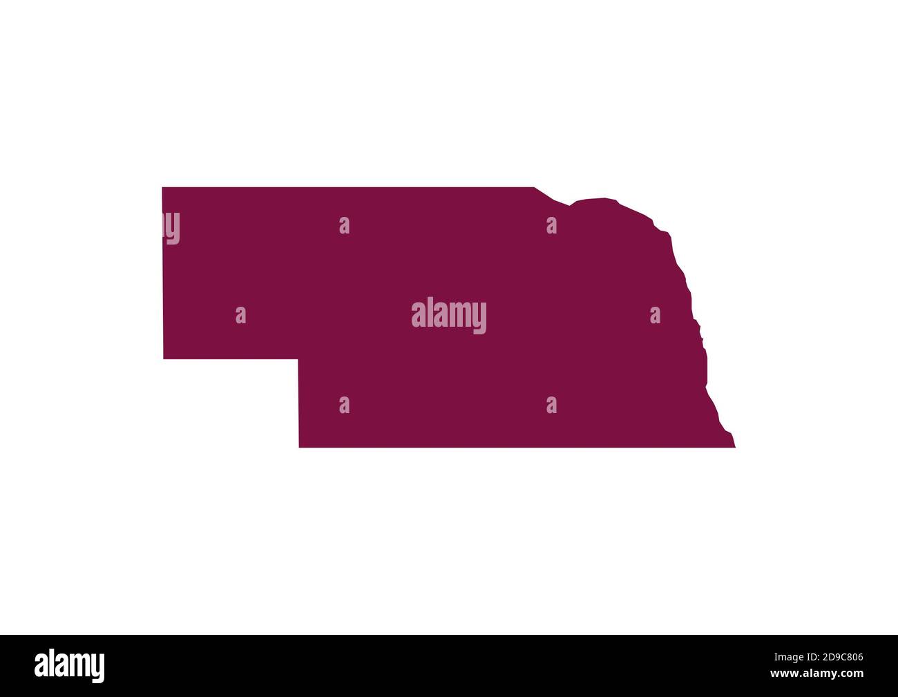 Map of Nebraska Stock Photo - Alamy