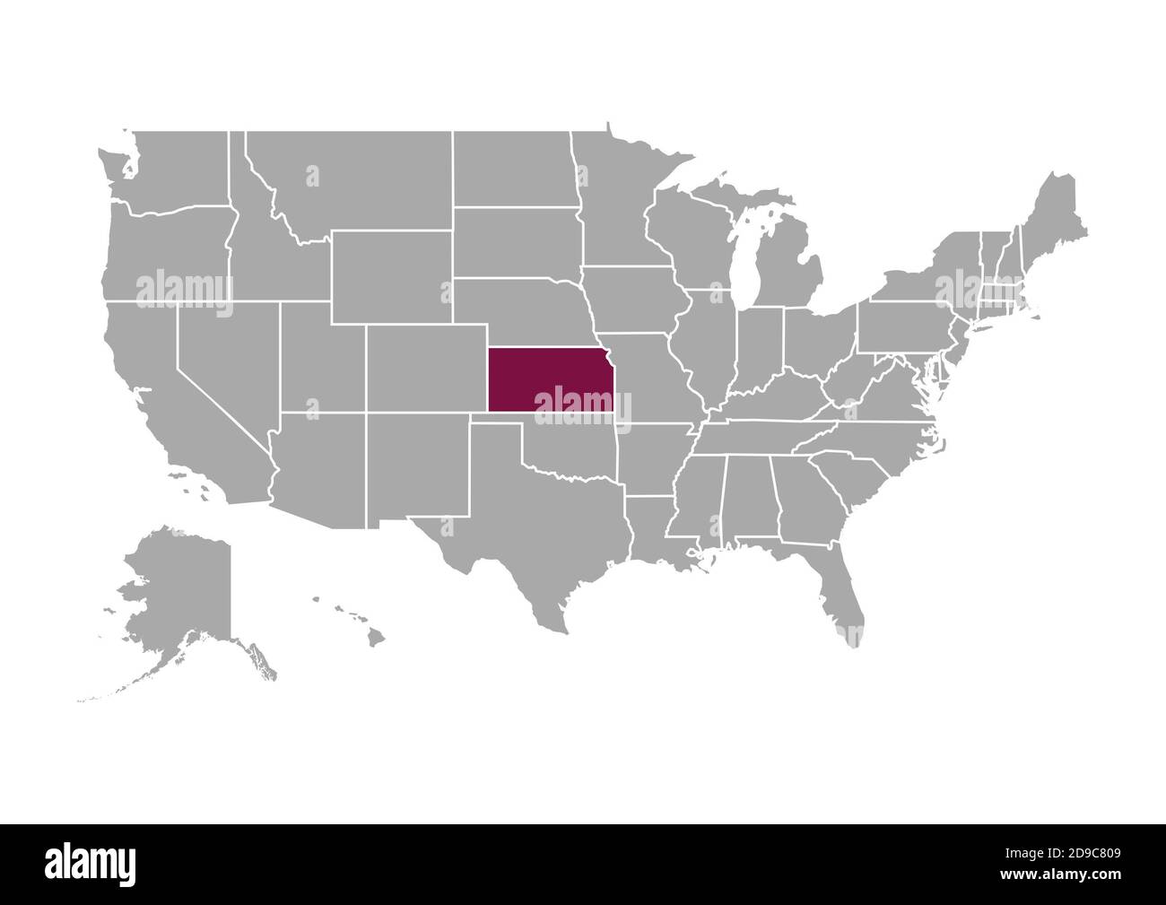 Map of kansas hi-res stock photography and images - Alamy