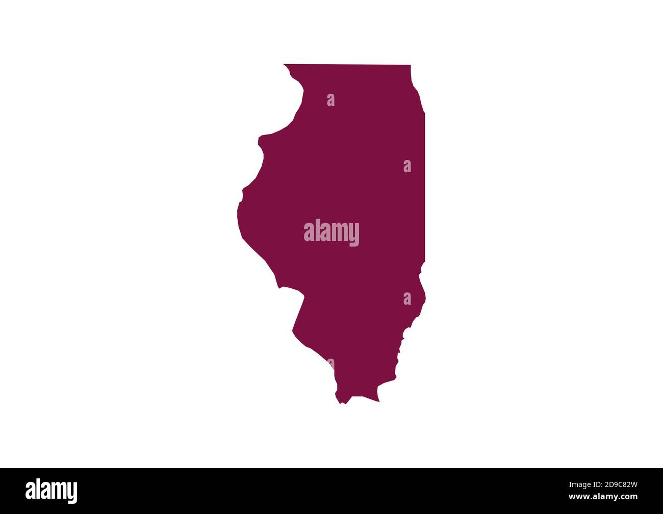 Map of Illinois Stock Photo - Alamy