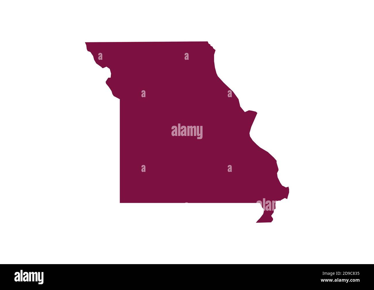 Missouri usa federal state map Cut Out Stock Images & Pictures - Alamy
