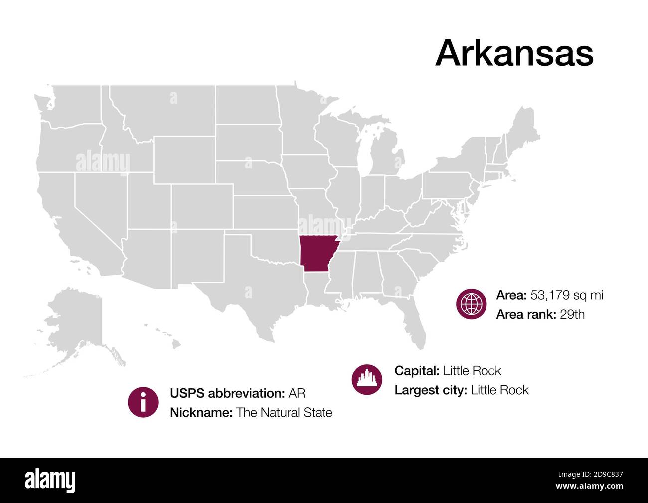 Arkansas county map hi-res stock photography and images - Alamy