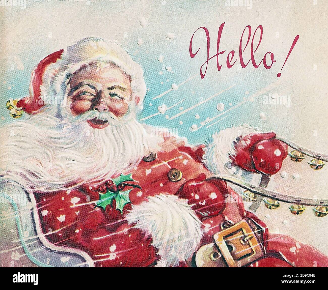 Christmas in a vintage way, classic Santa Claus Stock Photo - Alamy