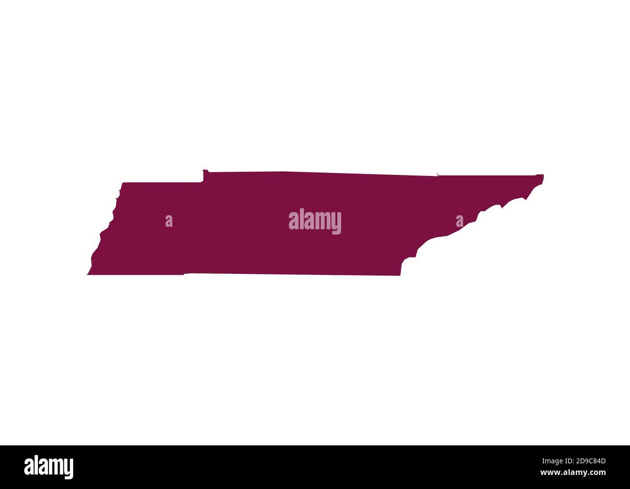 Map of Tennessee Stock Photo - Alamy