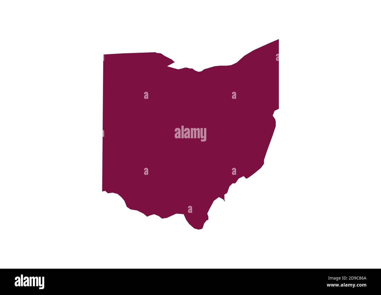 Map of Ohio Stock Photo - Alamy