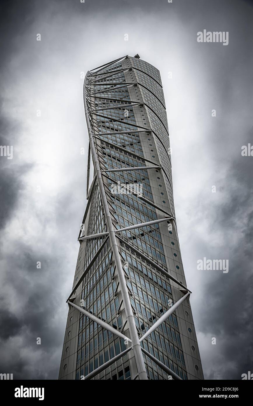 MALMO, SWEDEN - AUGUST 21, 2020: Turning Torso is a neo-futurist ...