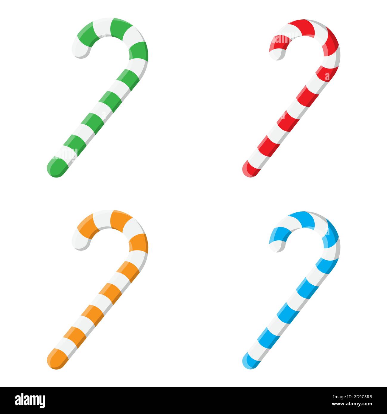 Colorful Candy Canes Clipart