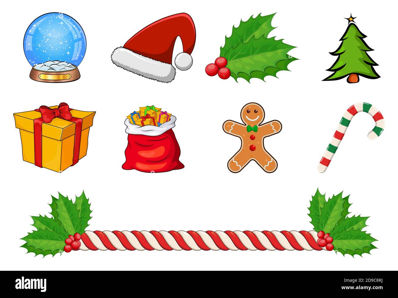 Christmas symbols set Stock Vector Images - Alamy