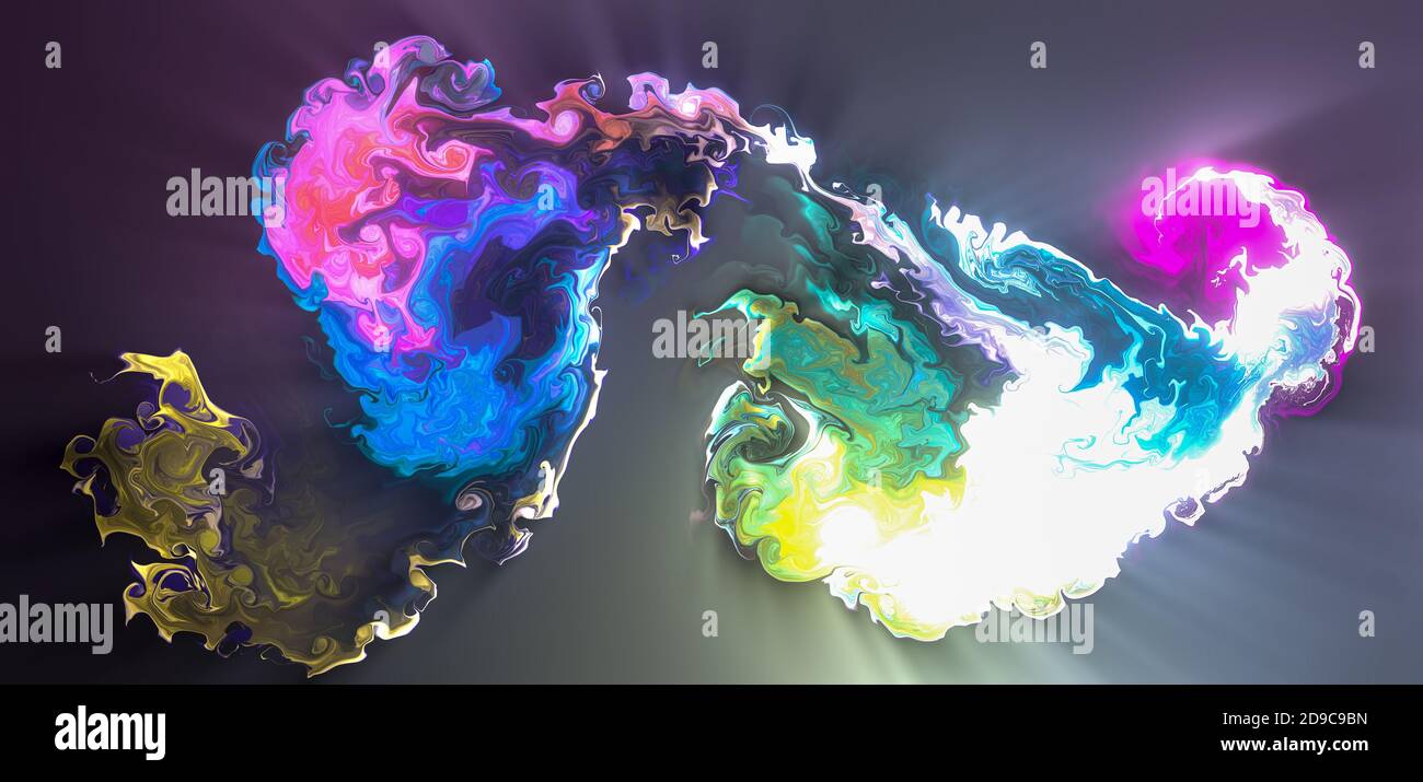 Computer generated artificial rainbow fluid texture Stock Photo - Alamy