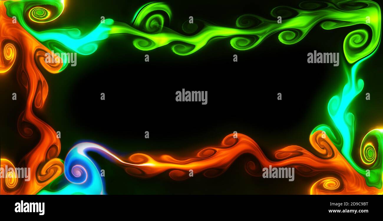Computer generated artificial rainbow fluid texture frame Stock Photo ...