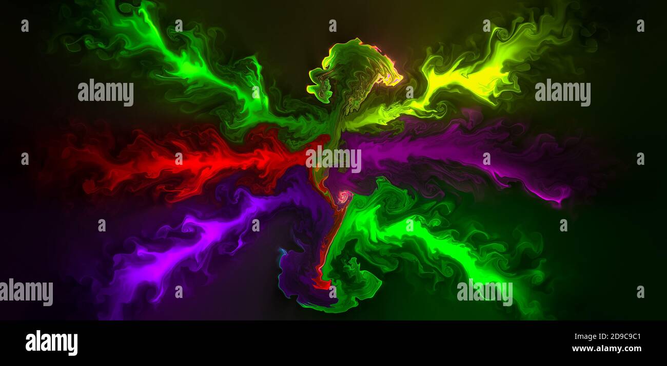 Computer generated artificial rainbow fluid texture Stock Photo - Alamy