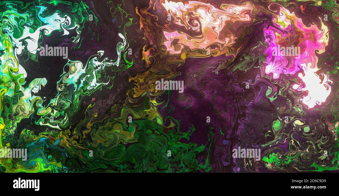 Computer generated artificial rainbow fluid texture Stock Photo - Alamy
