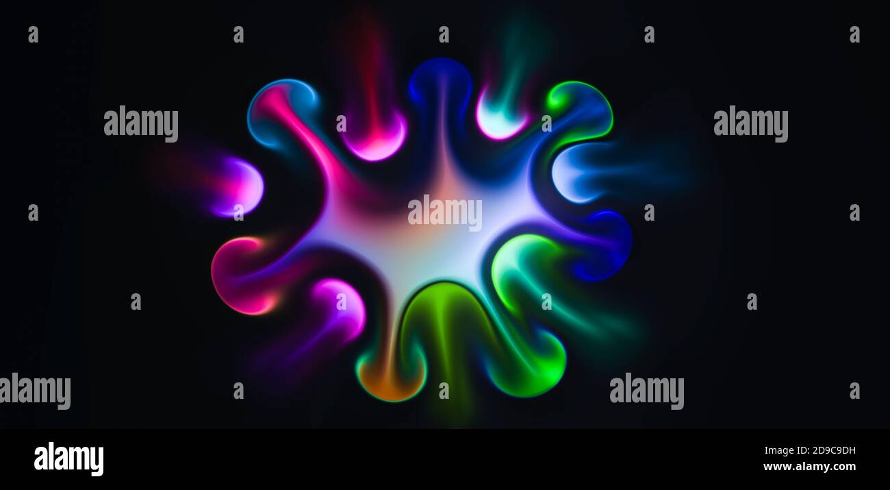 Computer generated artificial rainbow fluid texture Stock Photo - Alamy