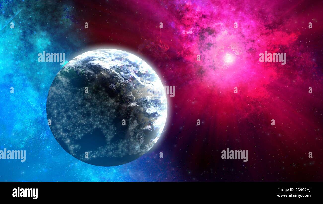 blue planet earth in space Stock Photo - Alamy