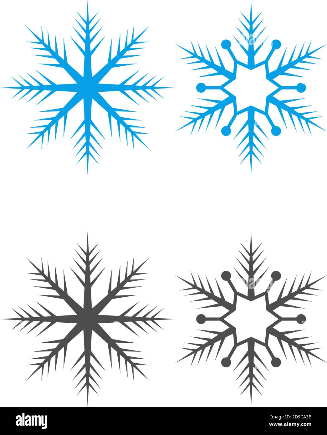 Christmas ornaments shaped like snowflakes icon illustration Stock ...