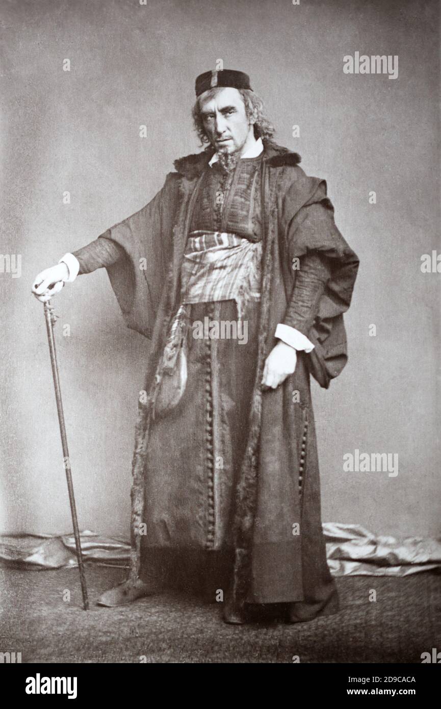 The notable Edwardian actor Sir Henry Irving (1838 - 1905) in the ...