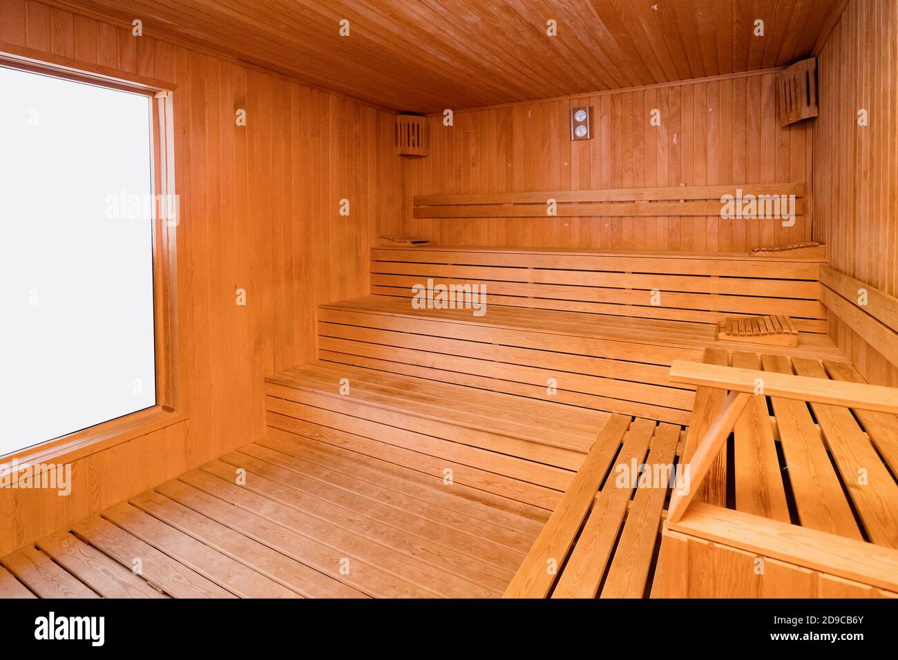 Bath tub hammam sauna hot water, towel beauty with big window Stock ...