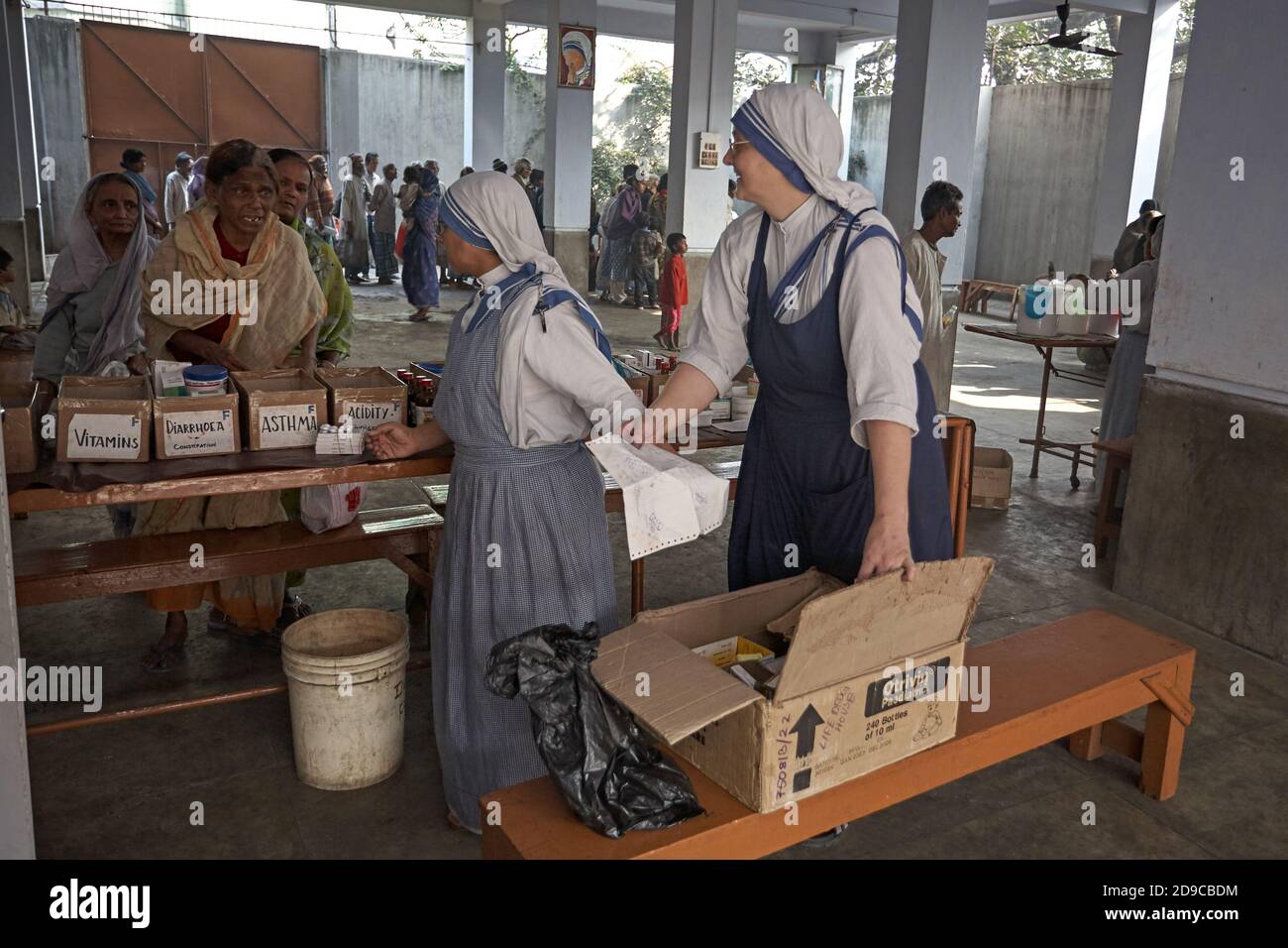 Kolkata, India, January 2008. Mother Teresa's nuns working in her ...