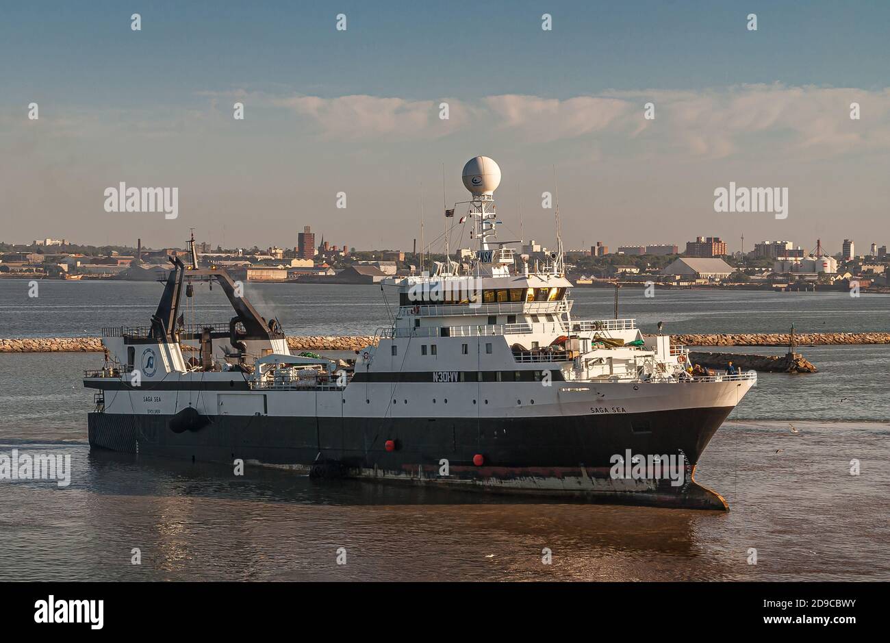 Montevideo, Uruguay- December 18, 2008: Closeup of large white-black ...