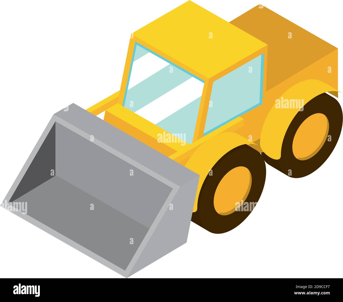 construction bulldozer truck machine isometric vector illustration ...