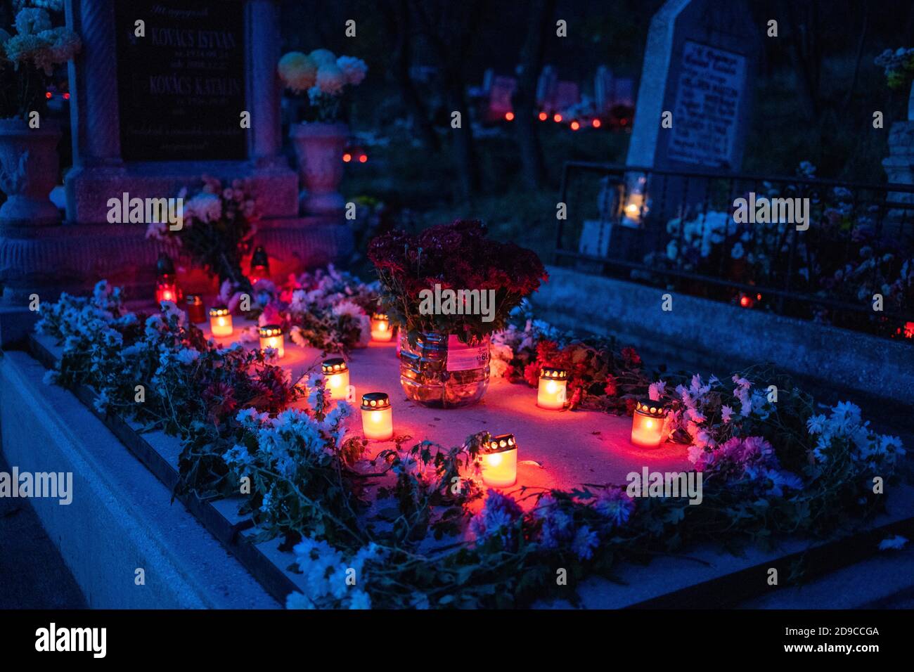 shrines illuminated for day of the dead Stock Photo - Alamy
