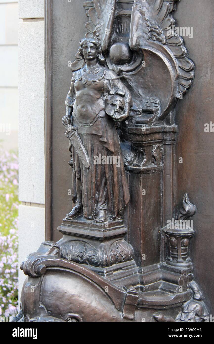 sculpted monument at the australian war memorial in canberra (australia ...