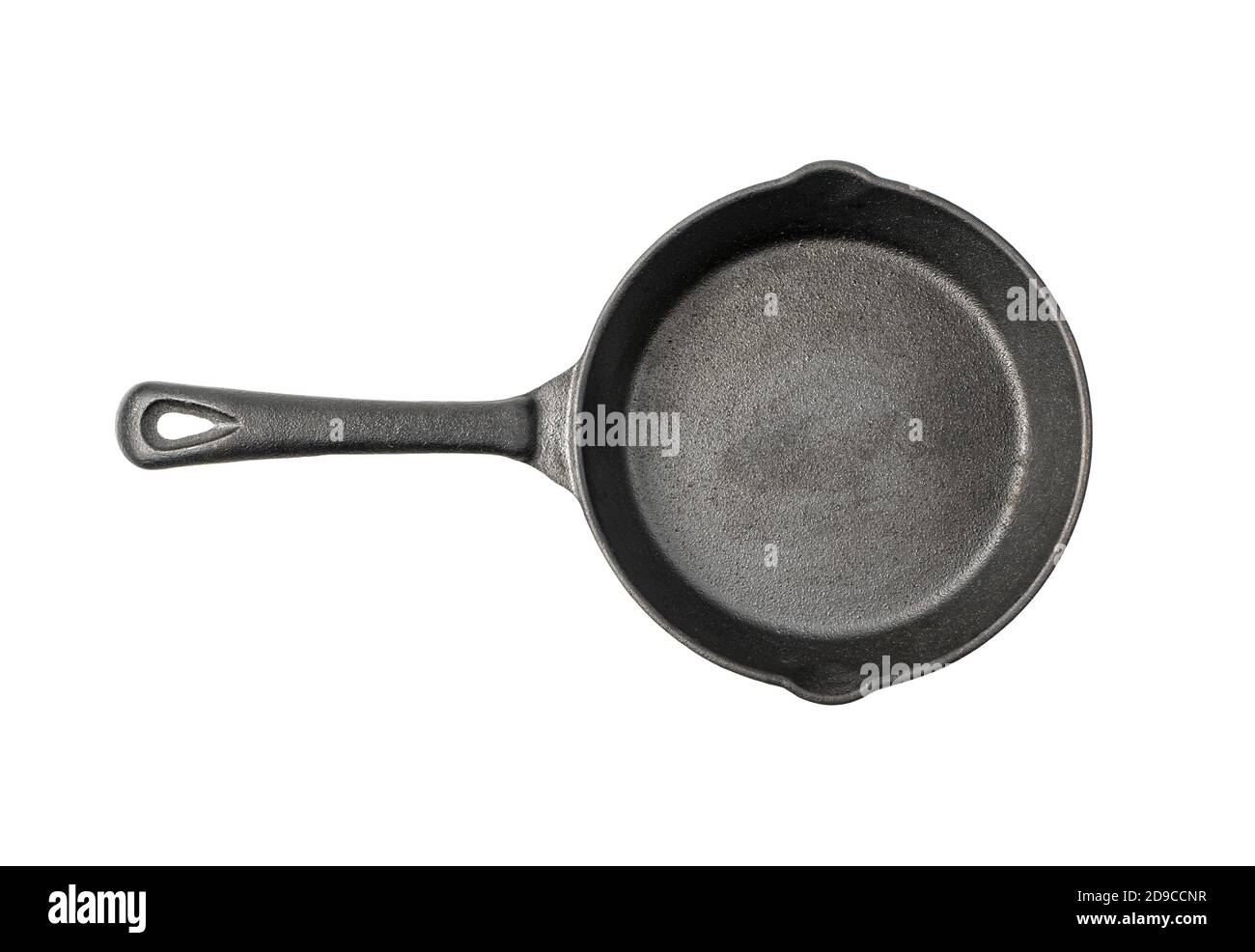 Cast iron frying pan top view isolated on a white background Stock ...