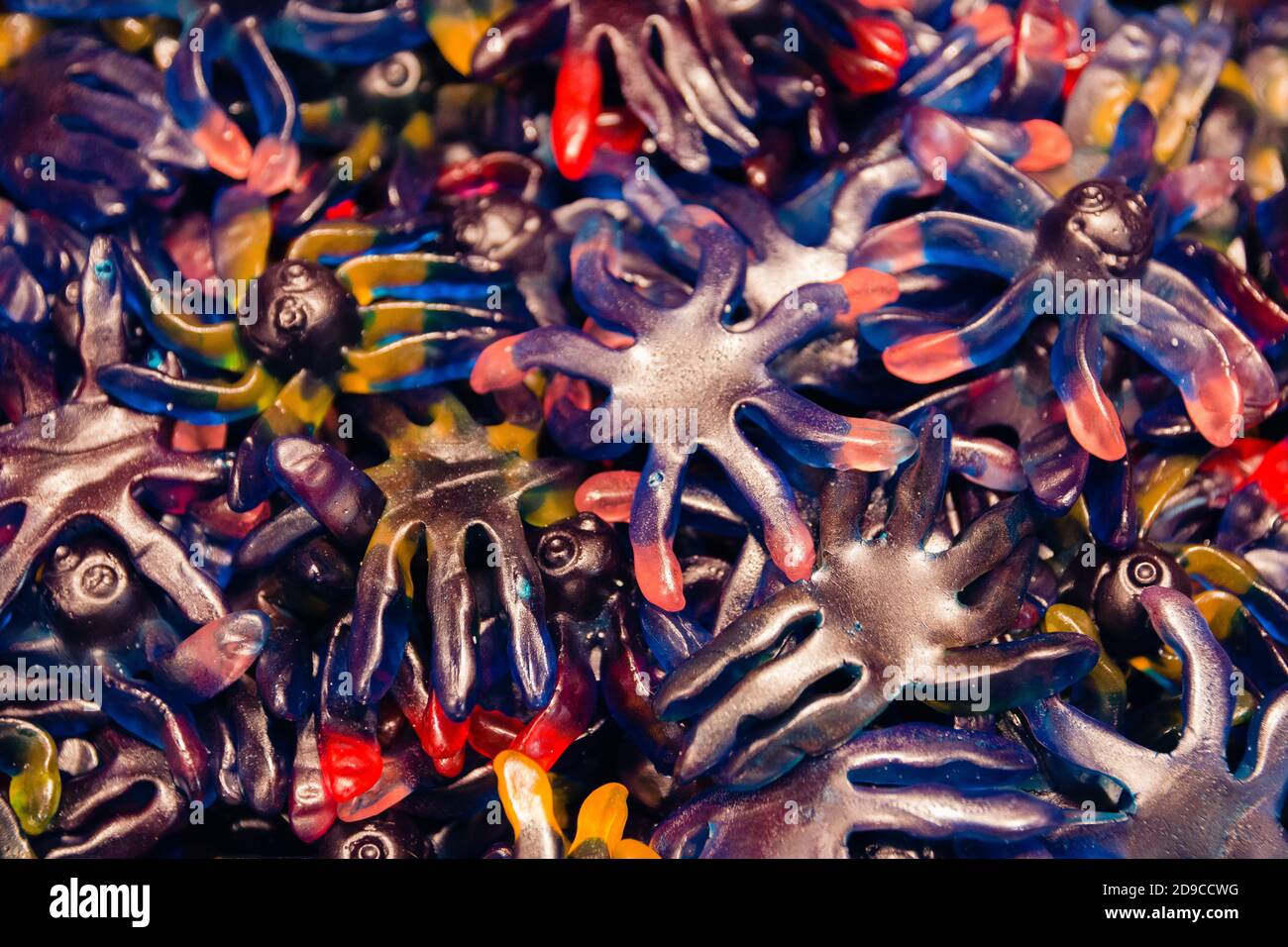 Colorful octopus-shaped chewable marmalade, sweets for children and ...