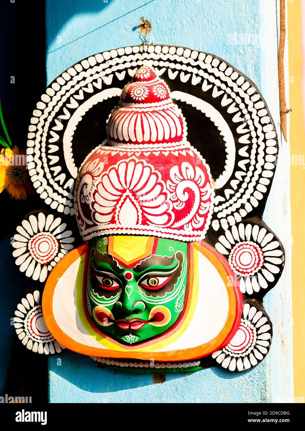 A South Indian Dance Mask is displayed for sale at Charida Village ...