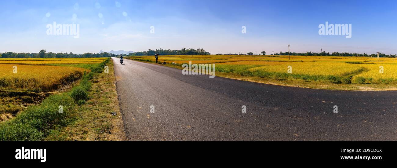 Beautiful Indian Highway surrounded with Agricultural Field Stock Photo ...