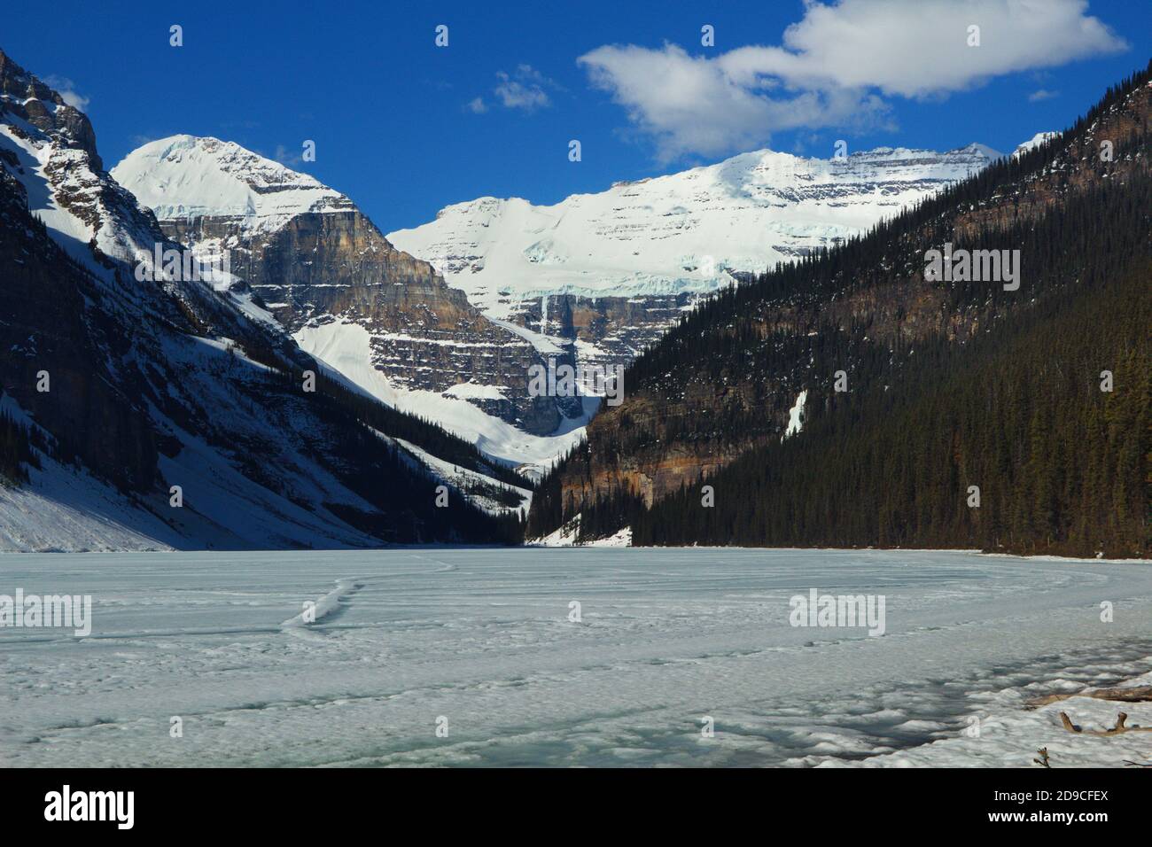 Lake Louise in the early Spring Stock Photo - Alamy