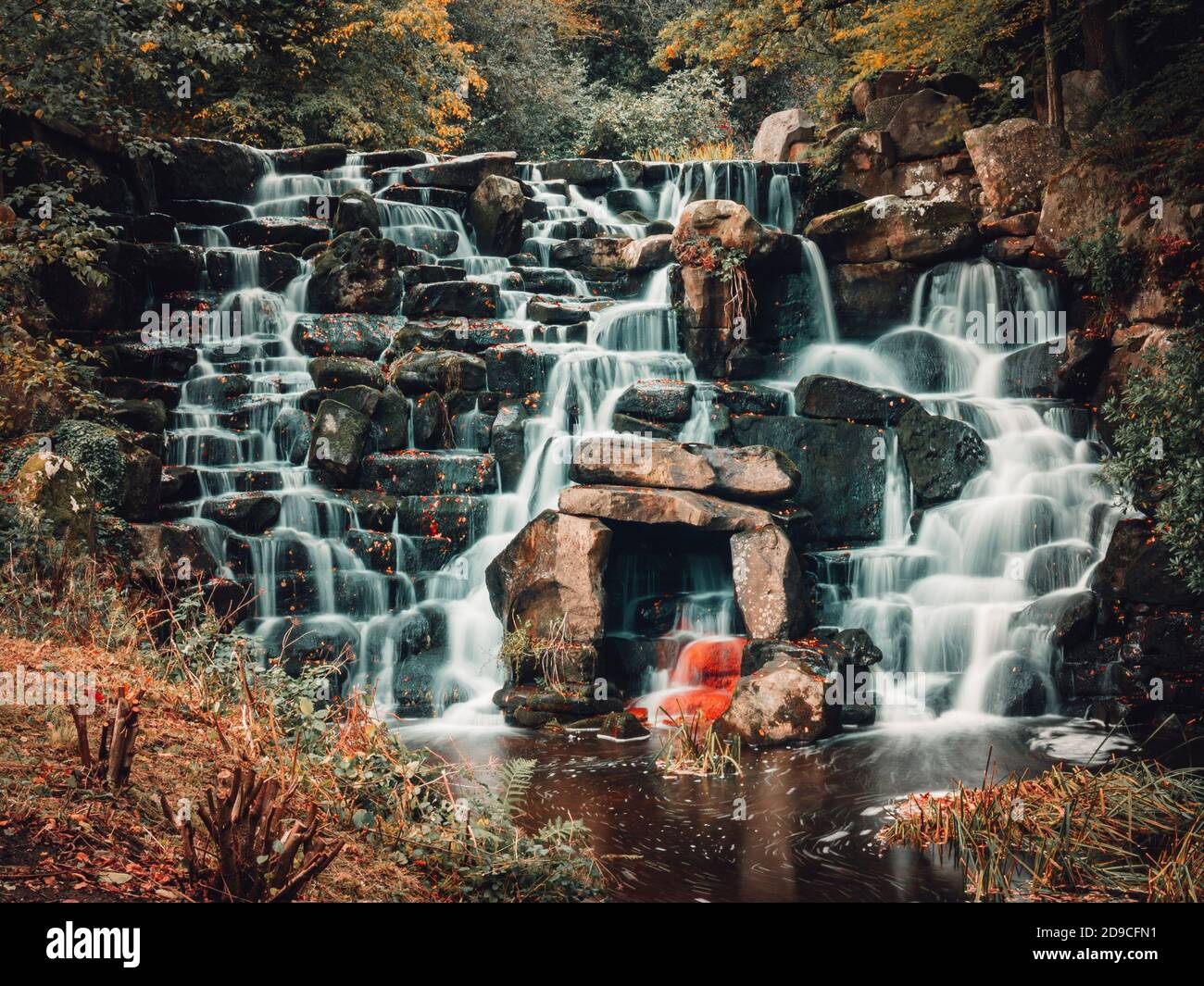 Waterfall virginia water autumn colours hi-res stock photography and ...