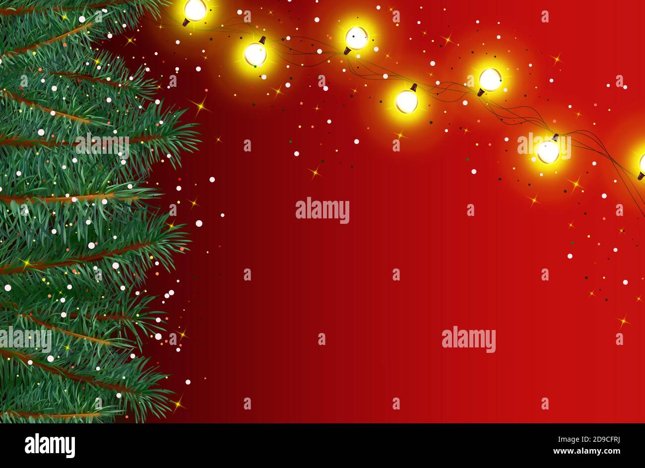 Decorate tree branch snowflakes Stock Vector Images - Alamy