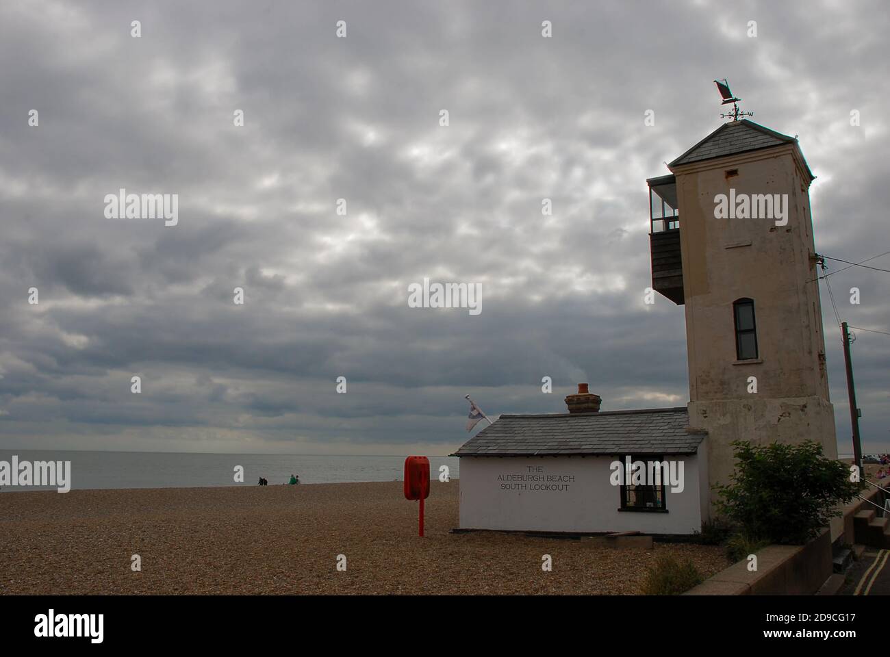 The South Lookout on the beach at Aldeburgh, Suffolk, UK Stock Photo ...