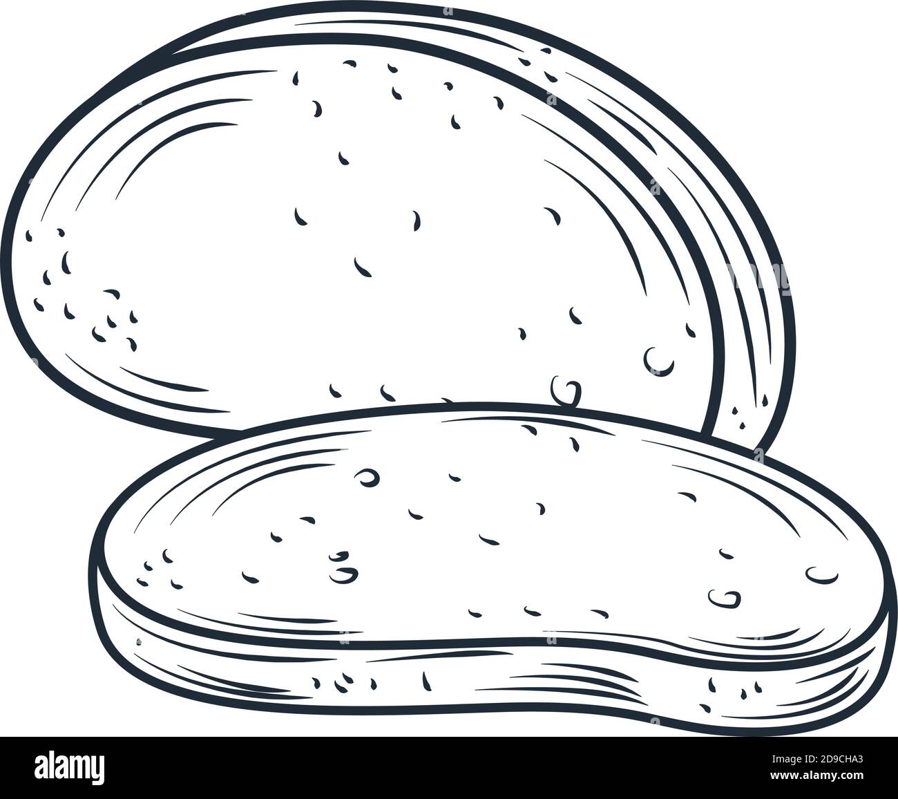 baked bagel icon sketch isolated on white vector illustration Stock ...