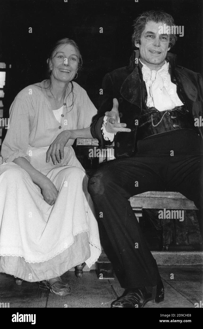 London.UK. Vanessa Redgrave and Timothy Dalton on the set of their play ...