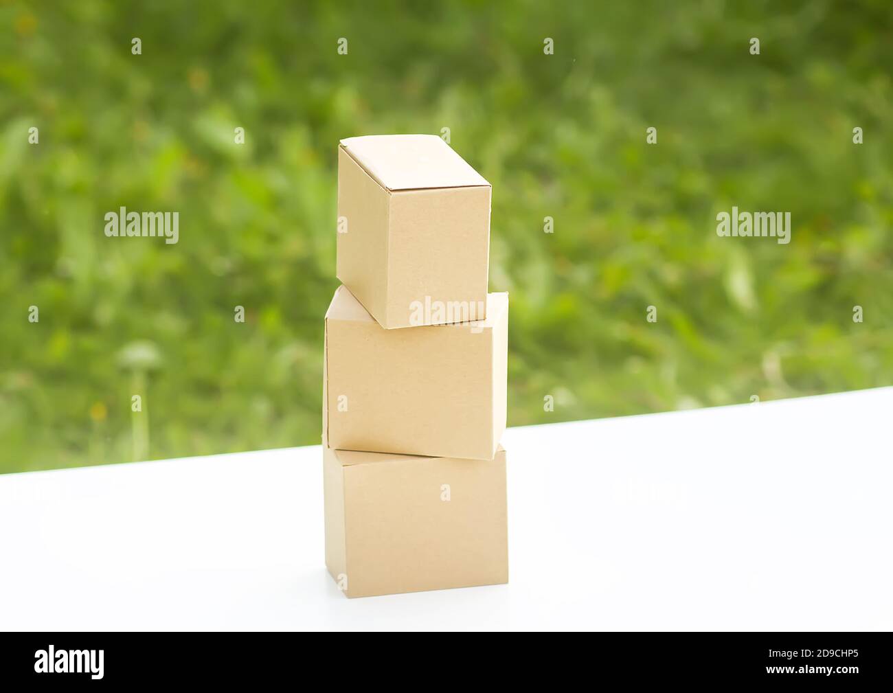 Cardboard empty boxes outdoors Stock Photo - Alamy