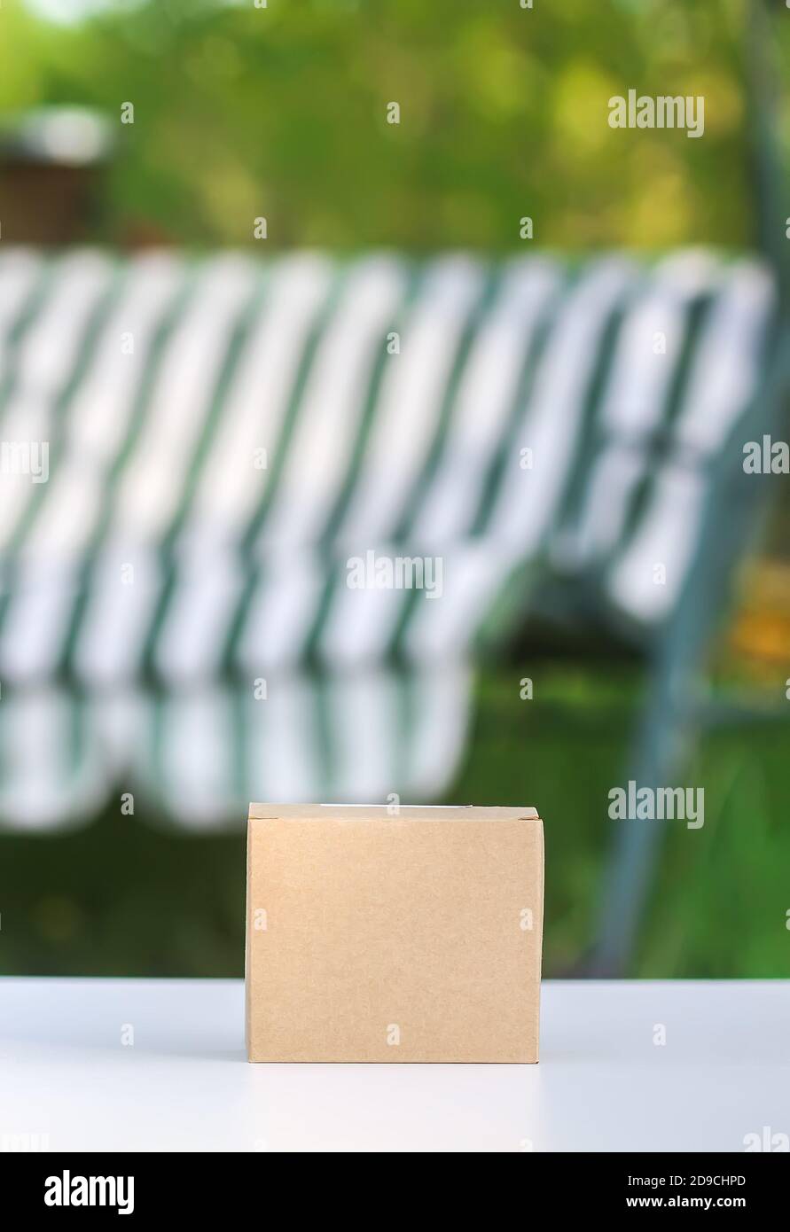 Cardboard empty boxes outdoors Stock Photo - Alamy