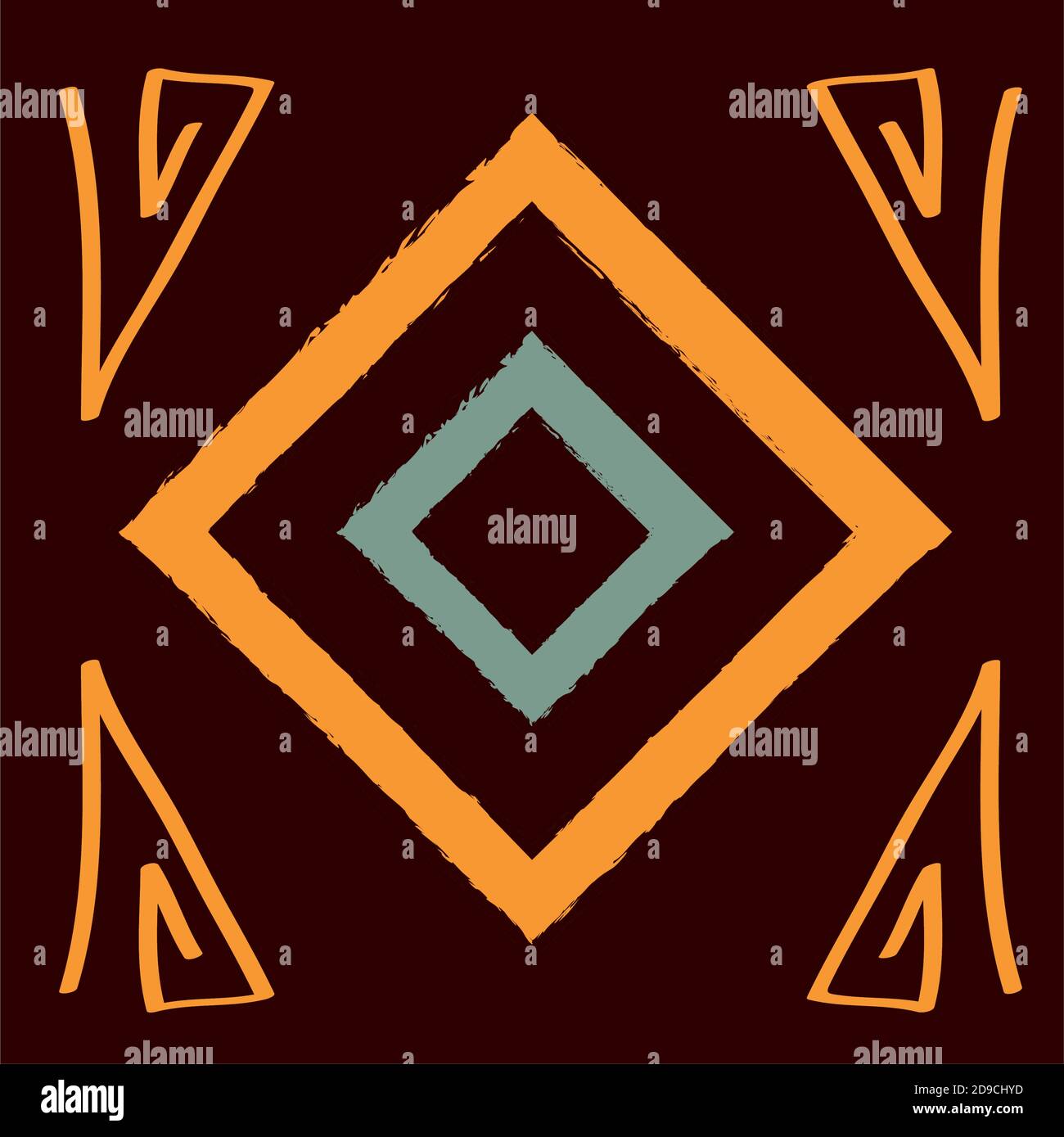 ethnic handmade ornament tribal material decoration vector illustration ...