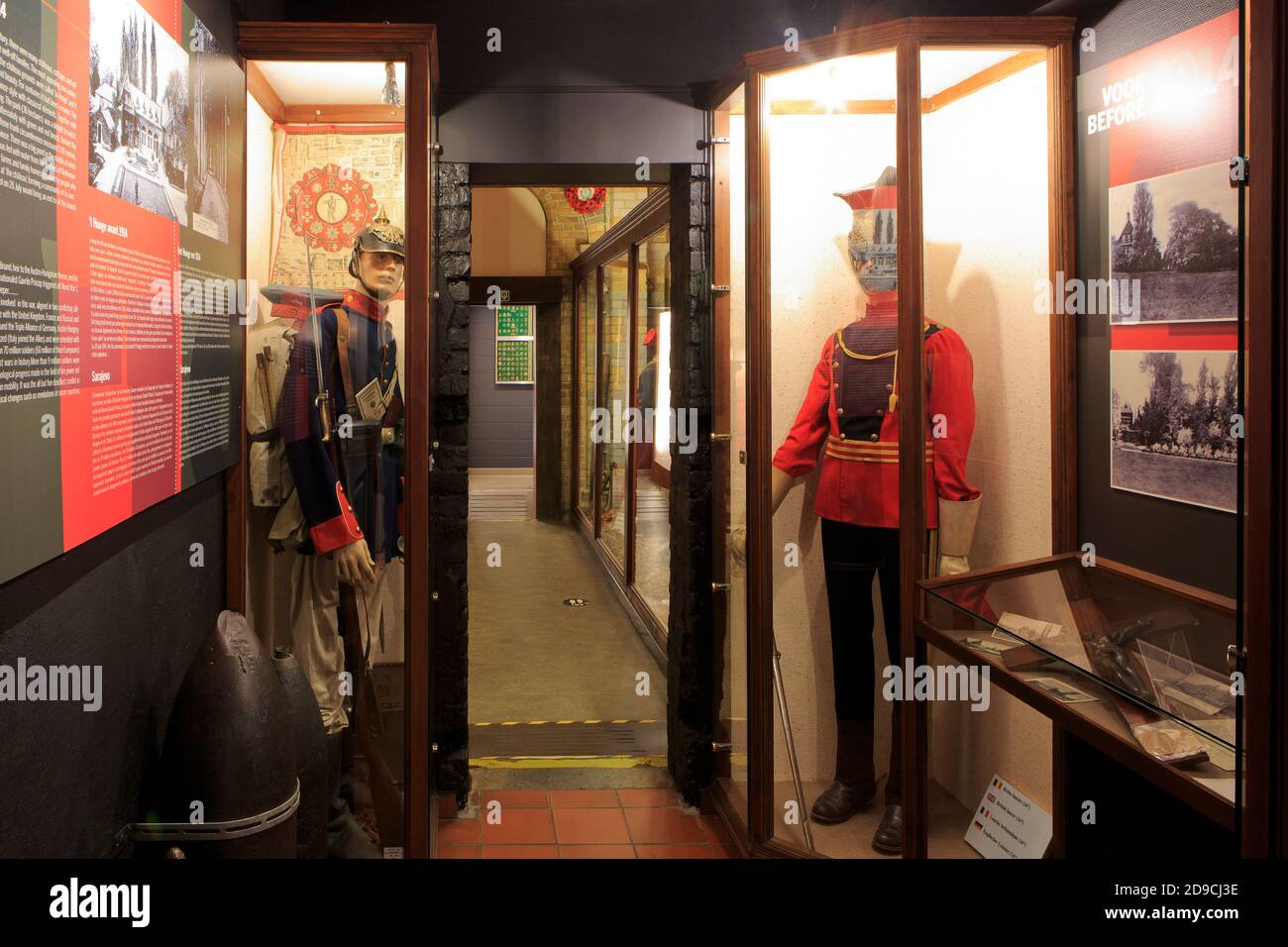 A German cuirassier and a French lancer uniform in a First World War ...