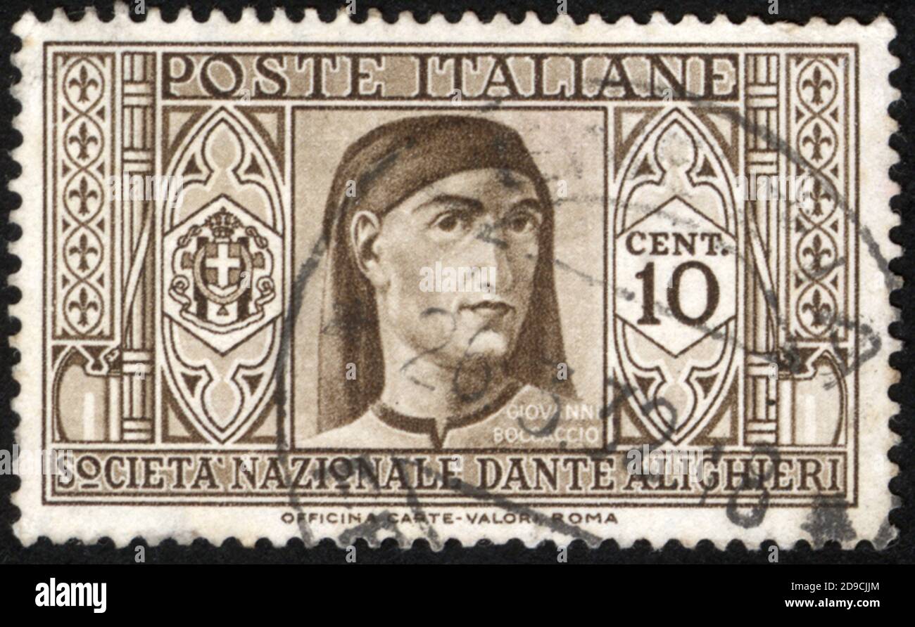 Postage stamps of the Italy. Stamp printed in the Italy. Stamp printed ...