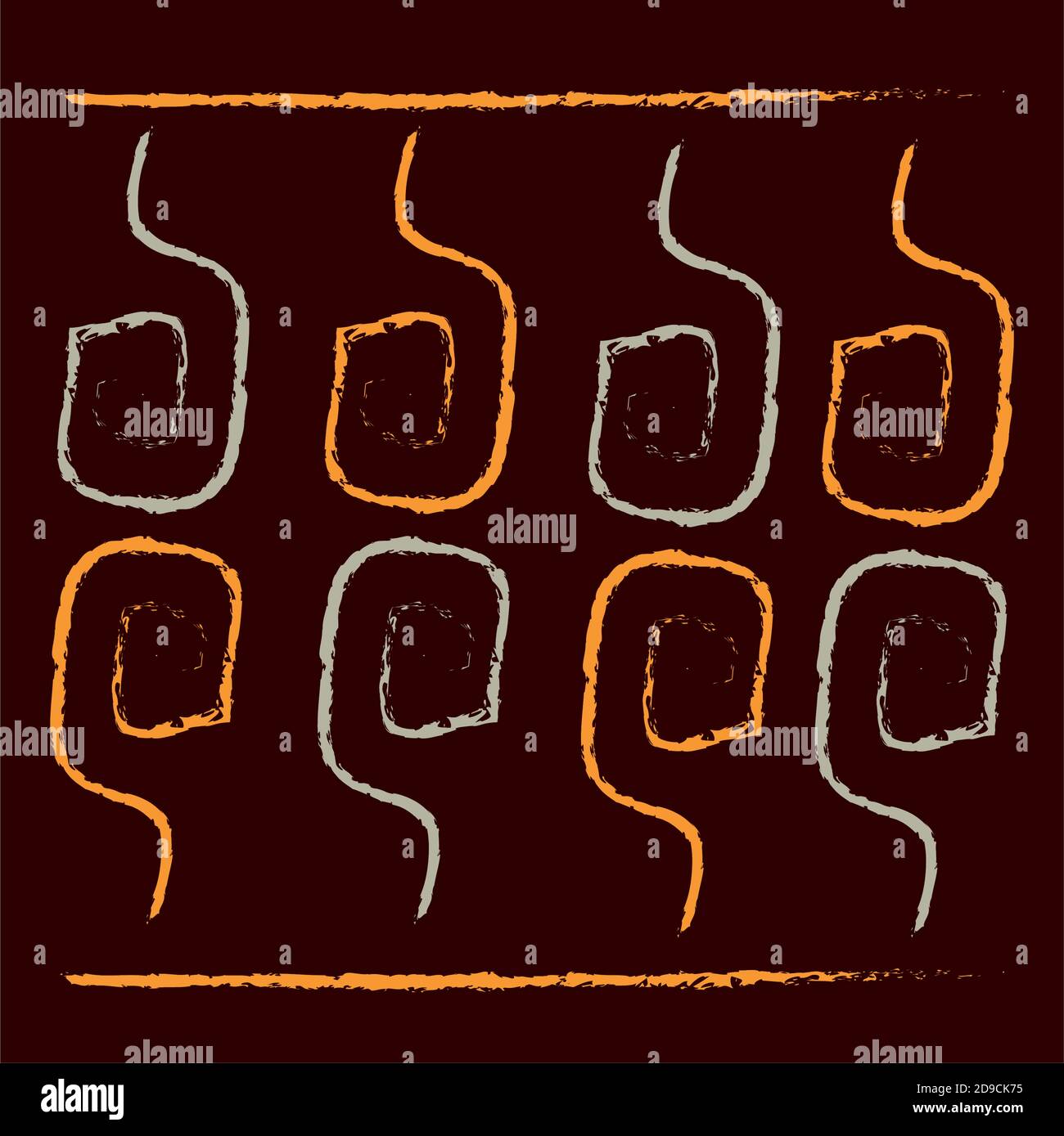 ethnic handmade ornament geometric mosaic tribal layout vector ...